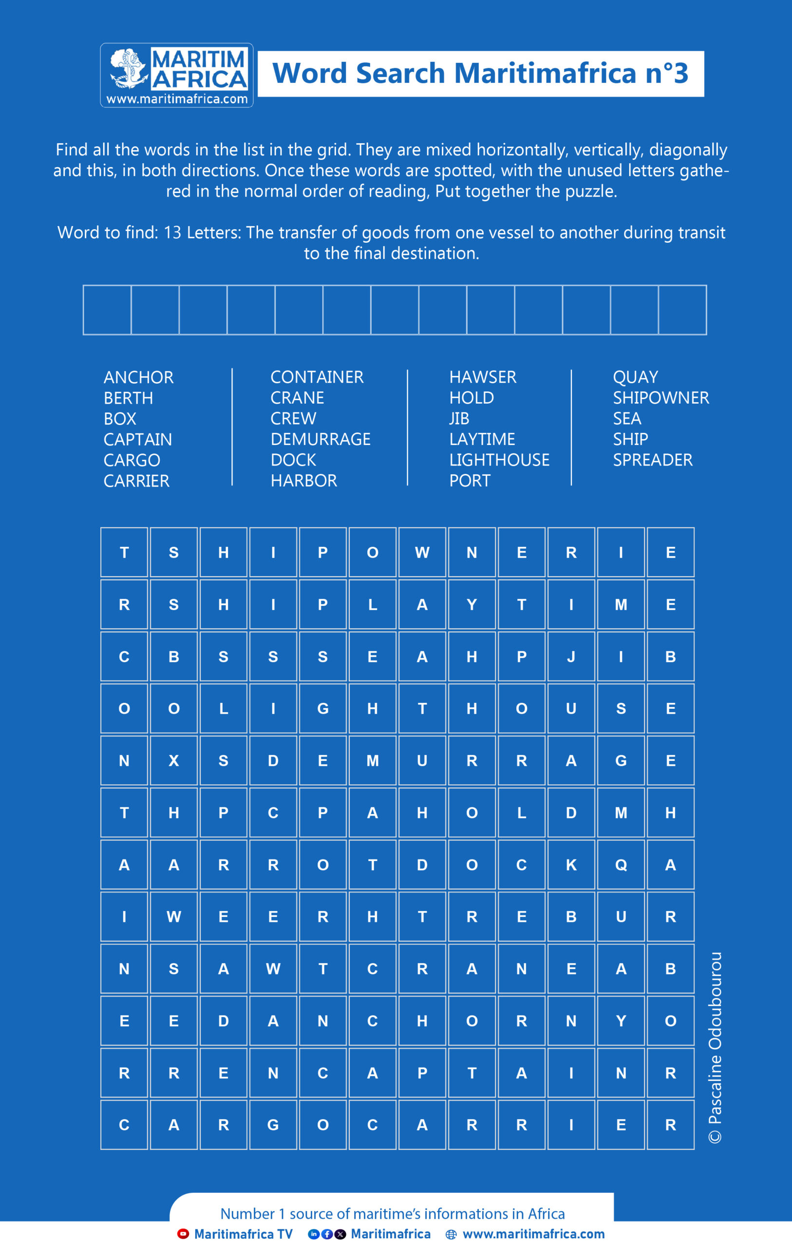 Word Search Maritimafrica n°3 - Maritimafrica
